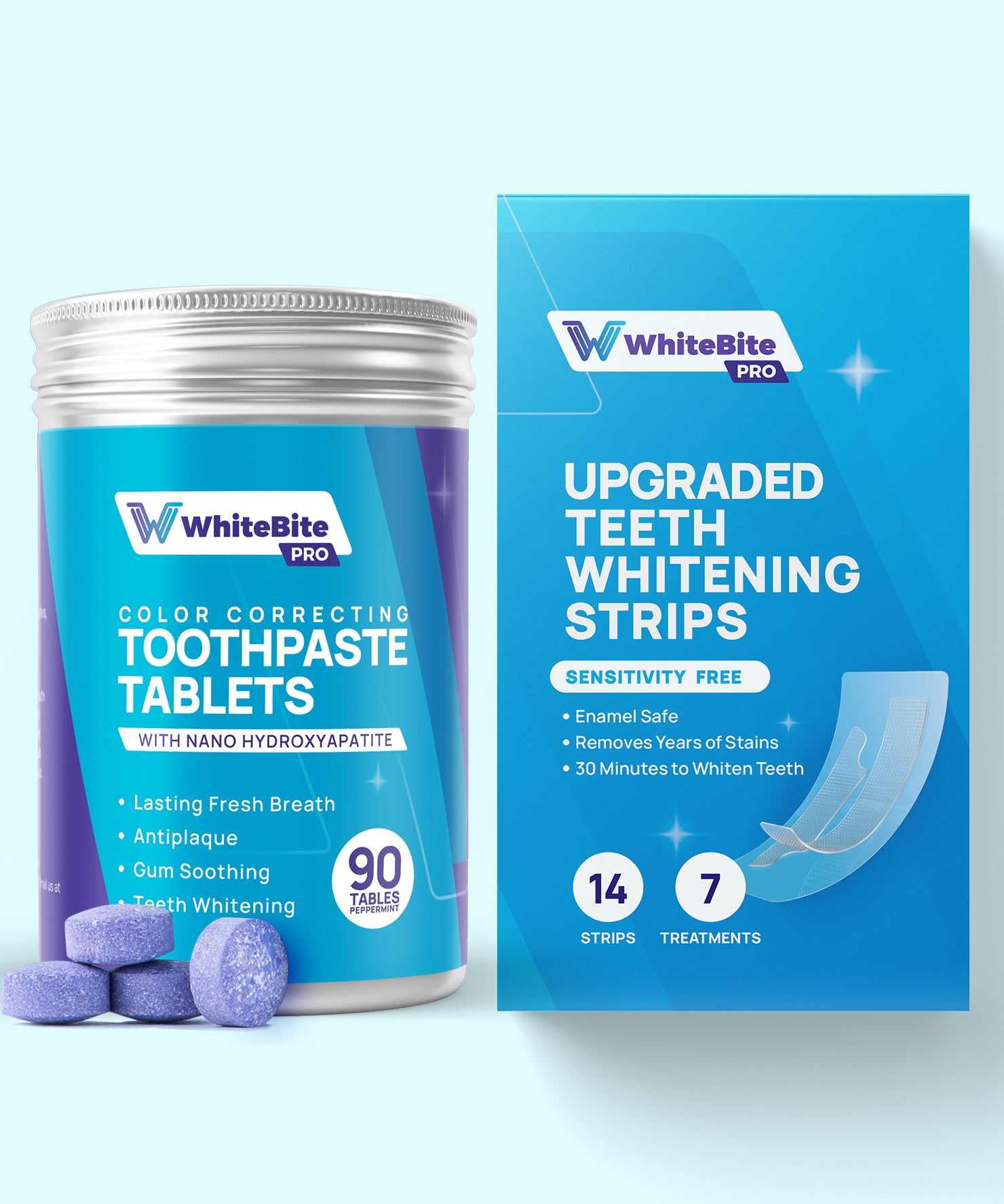 Whitebite PRO Toothpaste Tablets + Strips（14Strips） – WhiteBite LLC
